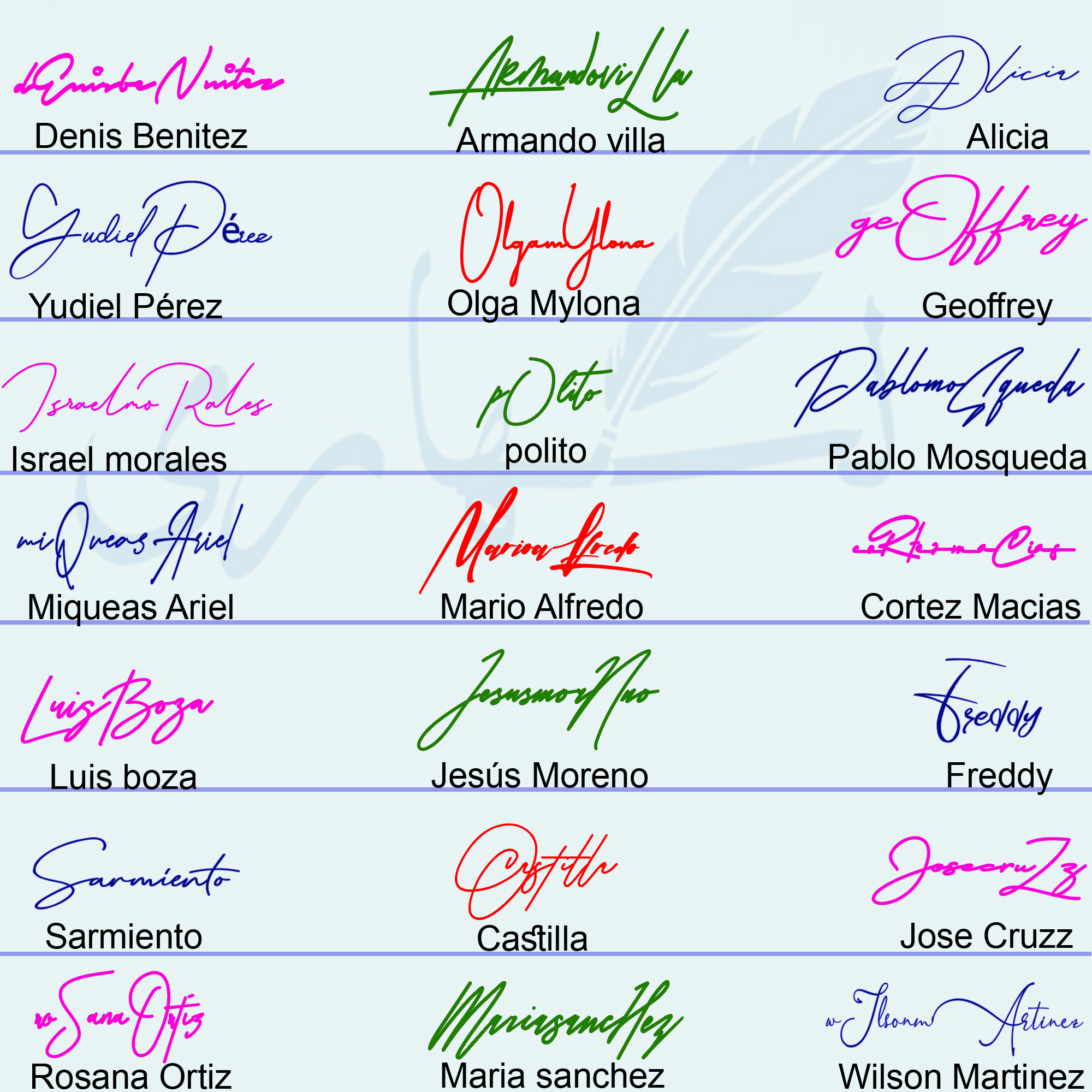Your Name Signature Examples - Handwriting Signature Creator
